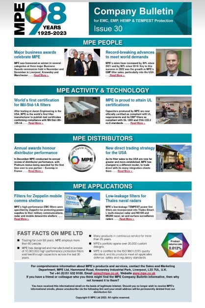 Mpe Newsletter Issue 30 